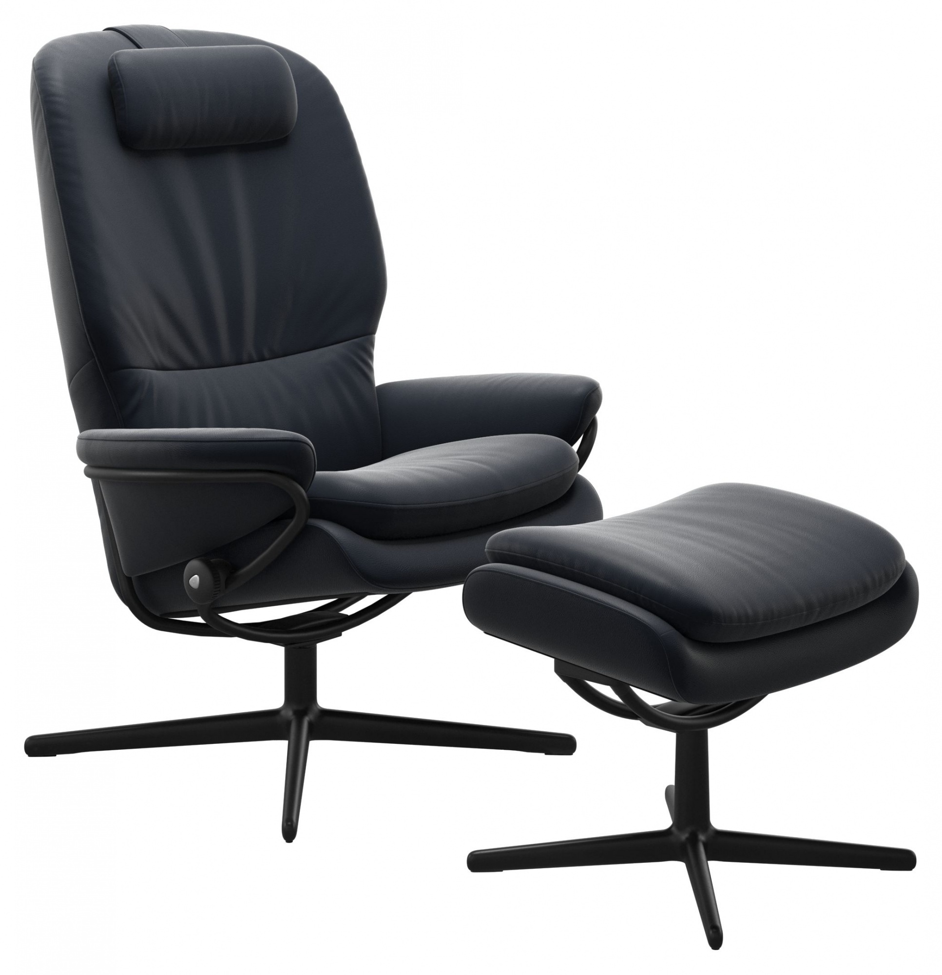 Stressless Rome Chair & Stool | High Back Cross