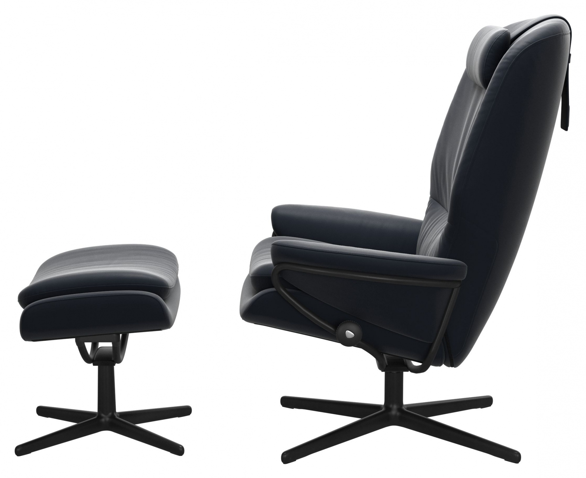 Stressless Rome Chair & Stool | High Back Cross