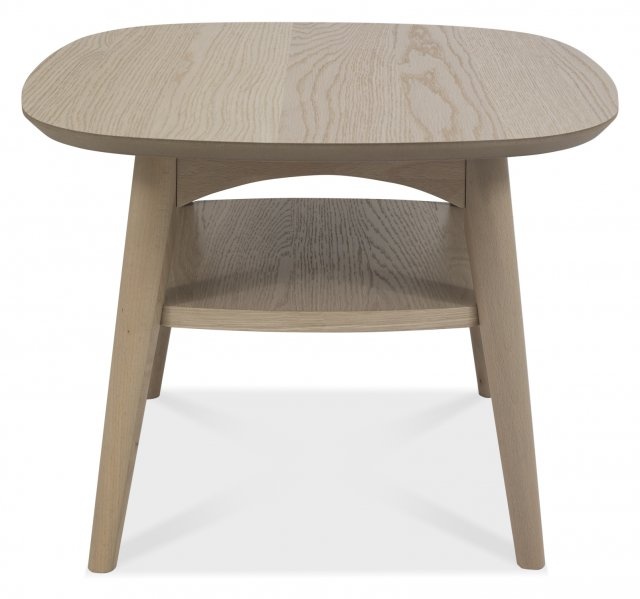Dansk Oak Lamp Table with Shelf | Bentley Designs