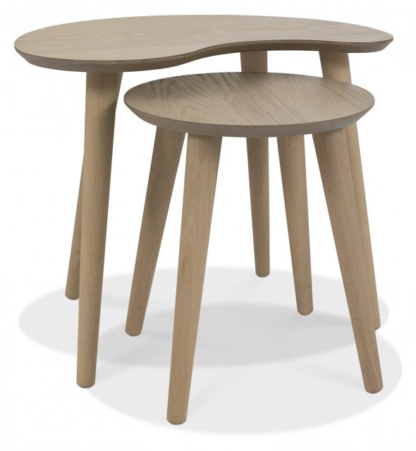 Dansk Scandi Oak Nest Of Lamp Tables
