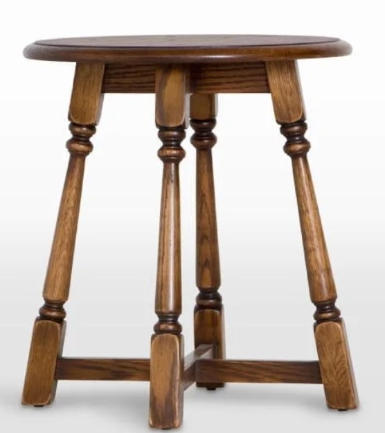 Old Charm Classic Round Lamp Table