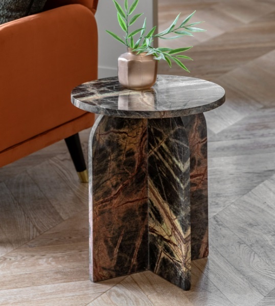 Gallery Amalfi Side Table Ember | Warm Accent Furniture
