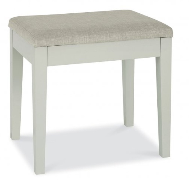 Ashby Soft Grey Stool | Pebble Grey Fabric
