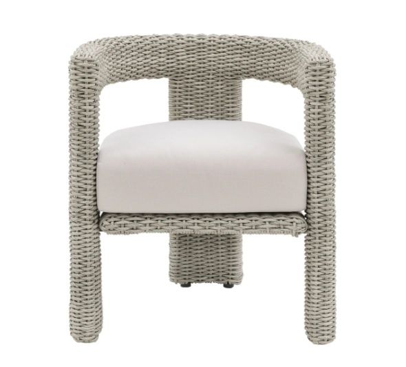 Hvar Wicker Dining Chairs (Set of 2) | Grey Sculptural Tub