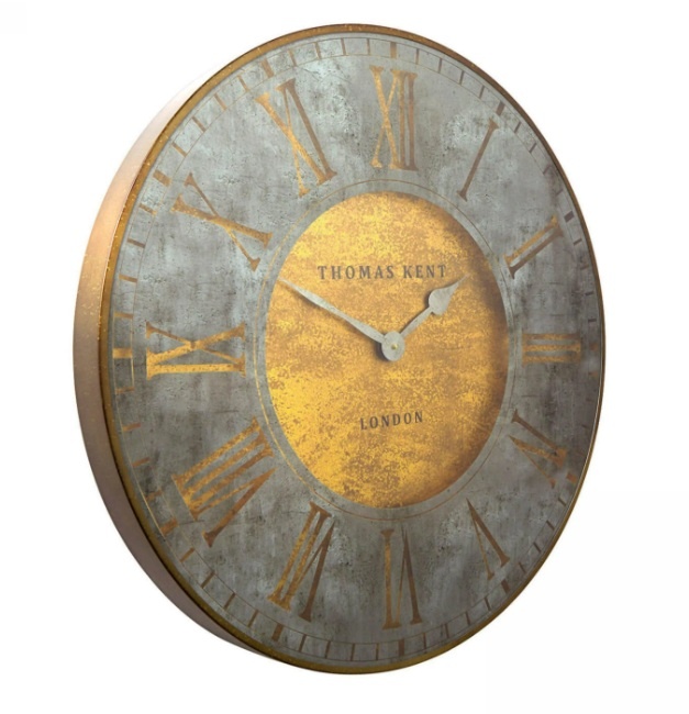 Thomas Kent Florentine Grand Wall Clock 30-inch Star Gold