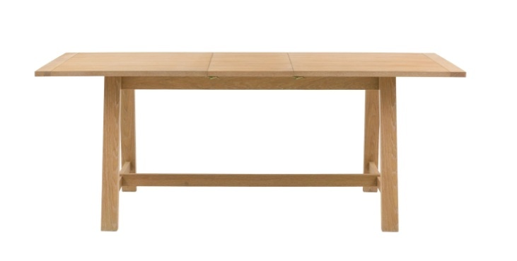 Gallery Direct Eton Natural Extending Trestle Dining Table
