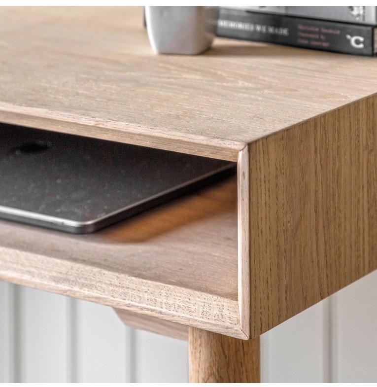 Gallery Milano 1 Drawer Oak Desk