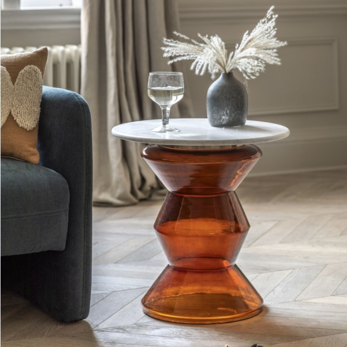 Gallery Turin Orange Side Table | Brentham Furniture