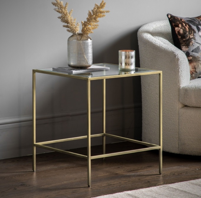 Gallery Rothbury Side Table Champagne | Brentham Furniture
