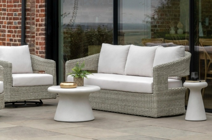 Gallery Direct Hvar 3 Seater Sofa | Luxury Wicker | Brentham