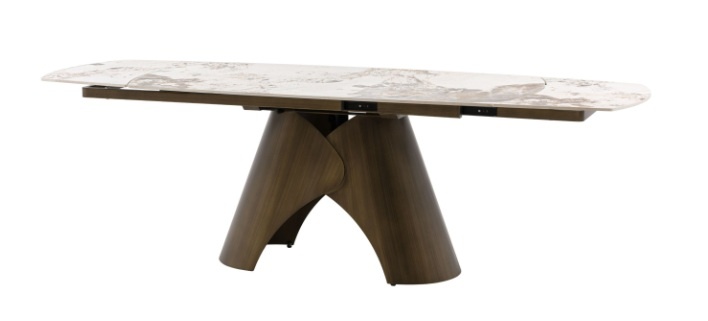 Bresso Bronze Extending Dining Table | Gallery Direct